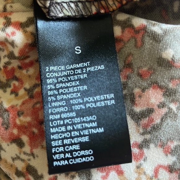 Perceptions | Dresses | Nwt Dark Brown Orange White And Red Patterned ...